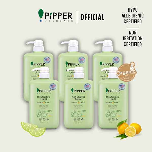 [Bulk Pack] PiPPER STANDARD Dishwashing Liquid - Citrus 900ml x 6 BTL ...